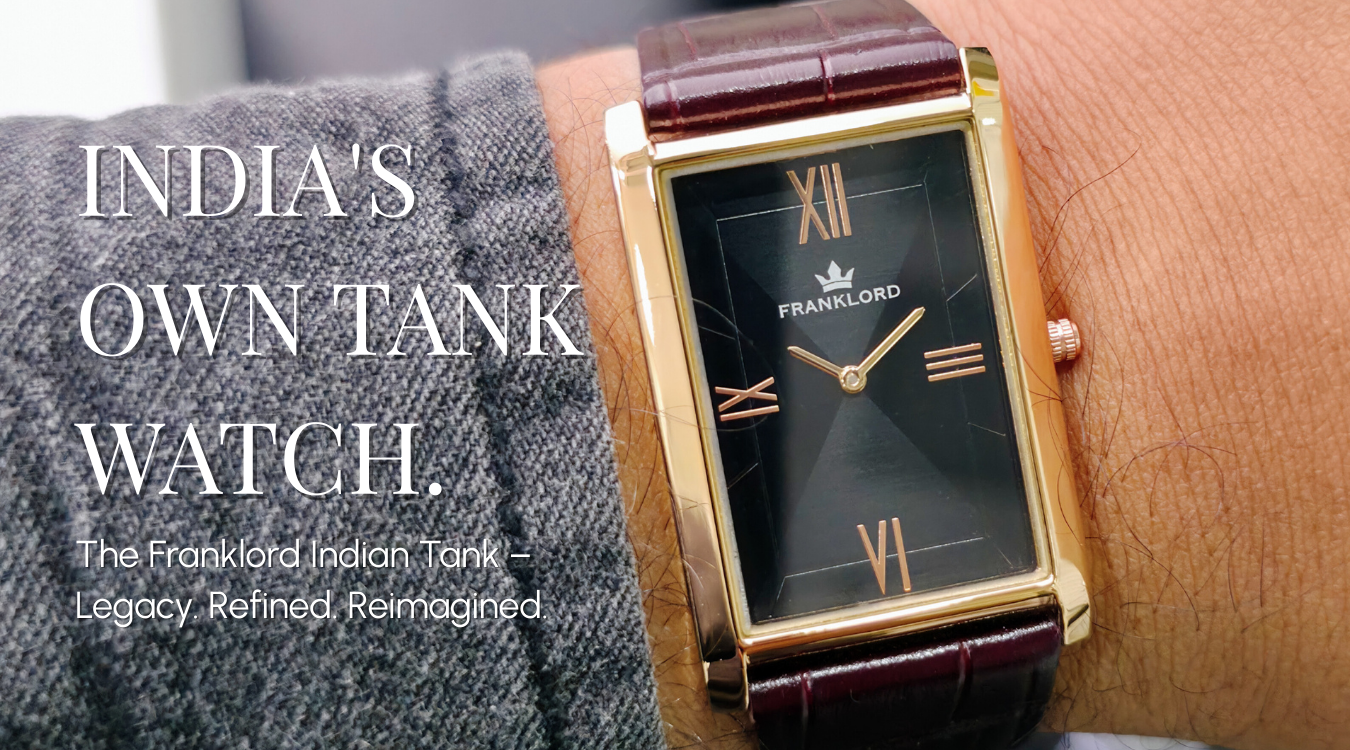 India's Own Tank Watch | Franklord Indian Tank Black Royale – Slim ...
