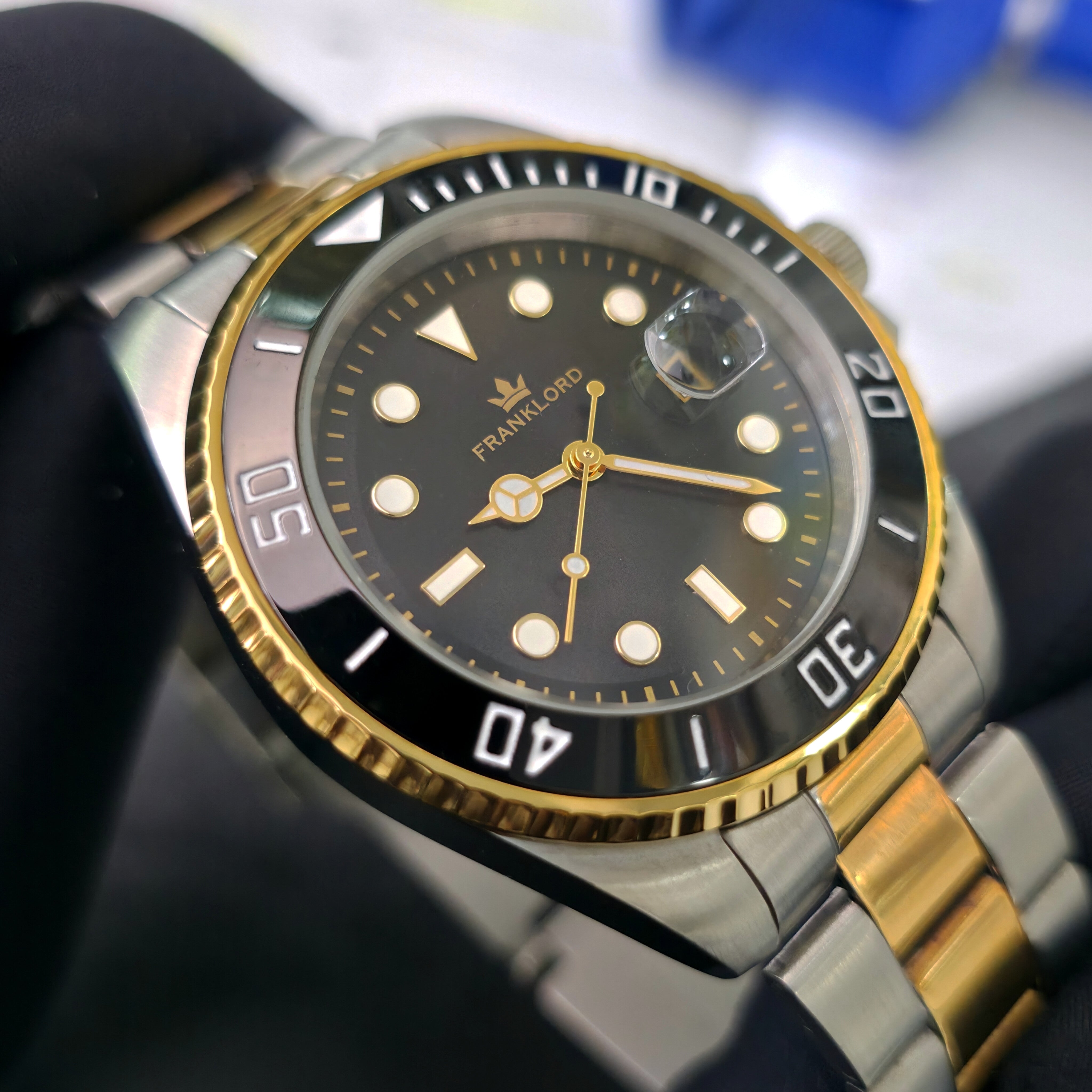 Franklord Regal Mariner – Onyx Gold | Black-Gold Stainless Steel Luxury ...