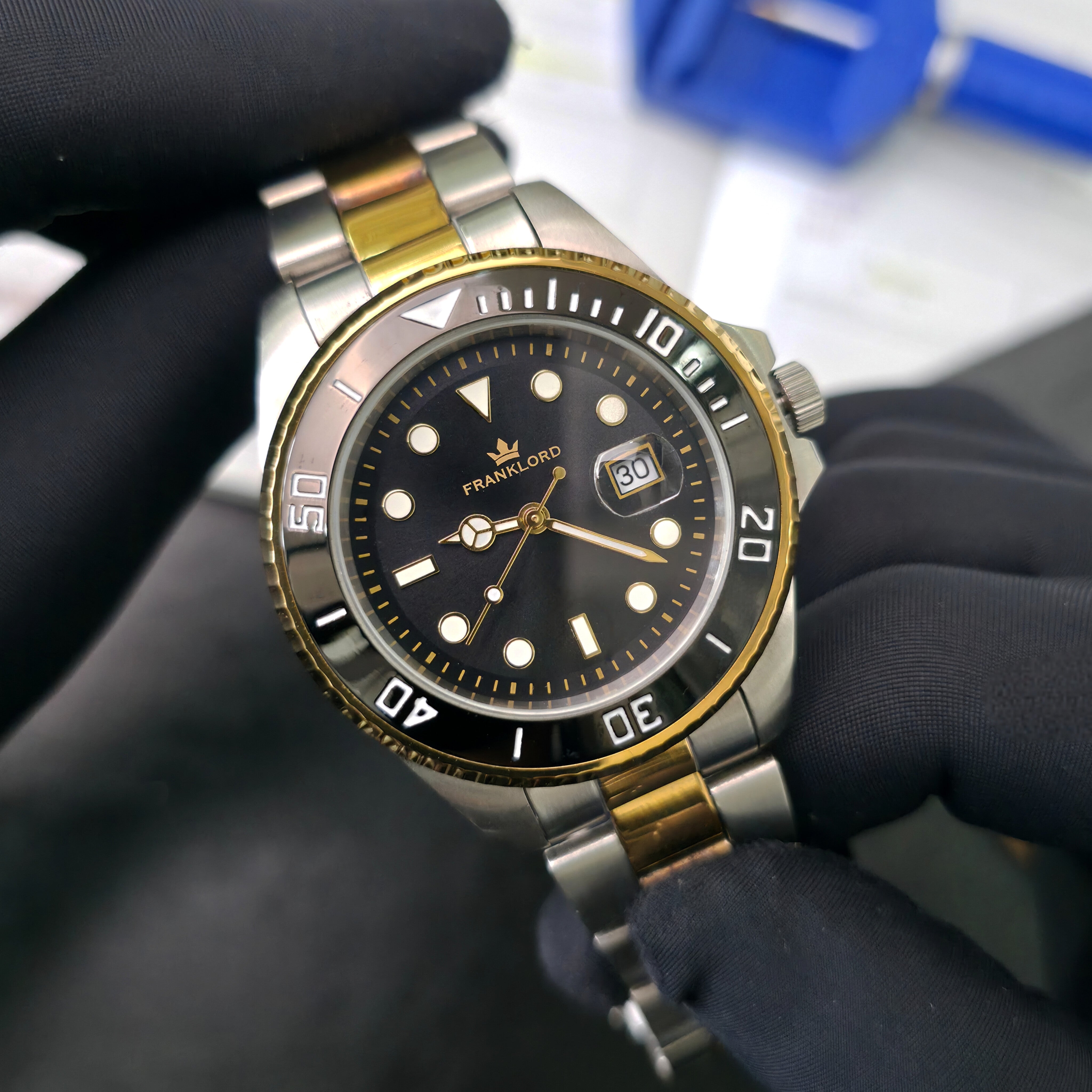 Franklord Regal Mariner – Onyx Gold | Black-Gold Stainless Steel Luxury ...