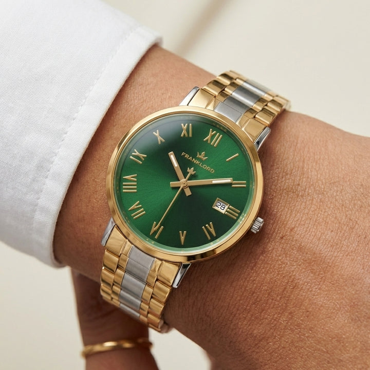 Franklord Ladies Vastu Watch | Green Dial Two-Tone | Harmony – ByFranklord